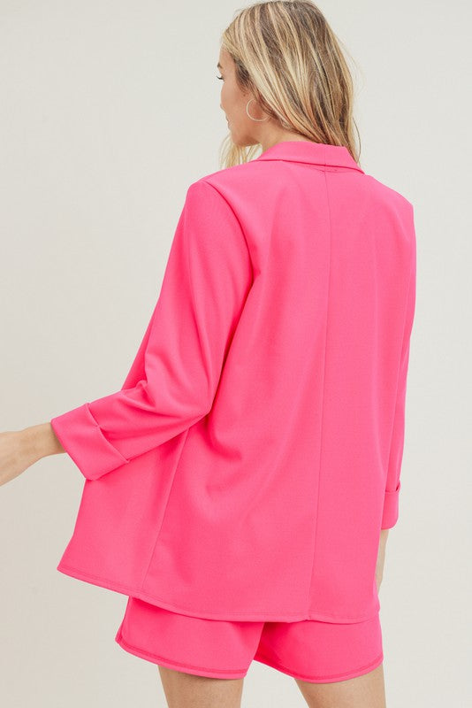 Plus size Hot pink Blazer (ship out Feb 1st) - Believe Inspire Beauty ...